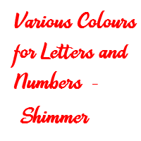 - cutencraftyfimocreations LETTERS & NUMBERS- SHIMMER/MATT -VARIOUS COLOURS